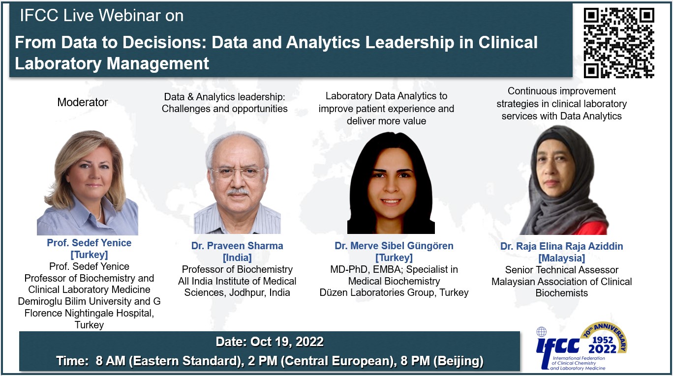 IFCC Webinar: "From Data to Decisions: Data and Analytics Leadership in Clinical Laboratory ...
